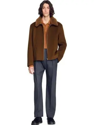 SANDRO Sandro Classic Fit Wool And Cashmere Jacket