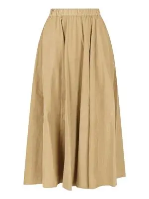 Aspesi Midi Cotton Skirt - Beige
