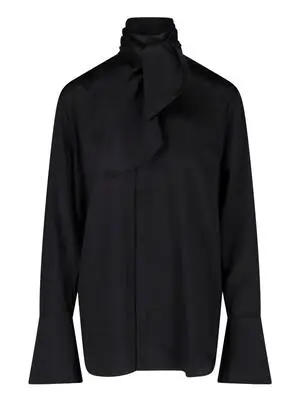 SA SU PHI Satin Shirt - Black
