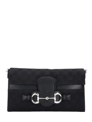 Gucci Horsebit Ristretto Shoulder Bag - Black