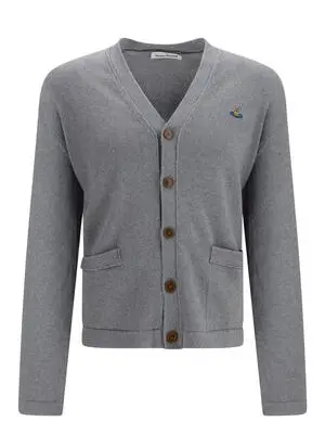 VIVIENNE WESTWOOD Alex Cotton-cashmere Cardigan - Grey