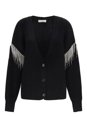 Max Mara Pagine Virgin Wool Cardigan - Black
