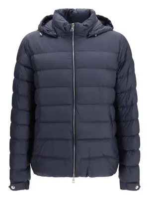 Moncler Arneb Short Hooded Puffer Jacket - Blue