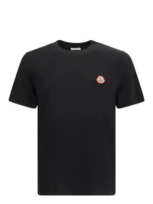 Moncler Cotton Jersey T-shirt With Ogo Mae - Black