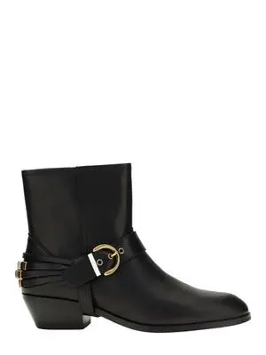 Pinko Jane 07 Leather Ankle Boots - Black