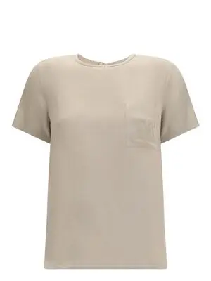 Max Mara Pagano Silk T-shirt - Beige