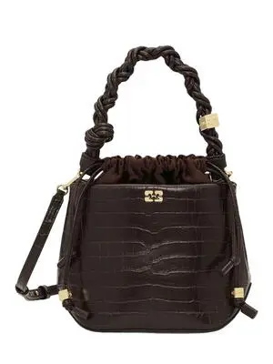 GANNI GANNI Croco Bou Bucket Bag