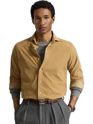 Polo Ralph Lauren Pinwhale Corduroy Cotton Shirt Classic Camel