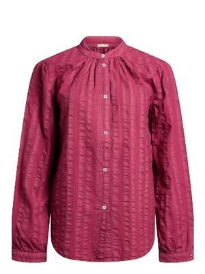 MASSIMO ALBA MASSIMO ALBA Cotton And Polyamide Seersucker Mandarin Collar Shirt