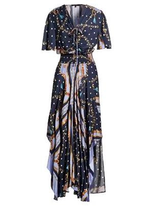 Maje Viscose Maxi Dress - Navy