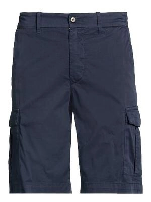 Eleventy Cotton Elastane Twill Cargo Shorts - Navy