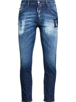 Dsquared2 Cotton Blend Skinny Denim Jeans - Blue