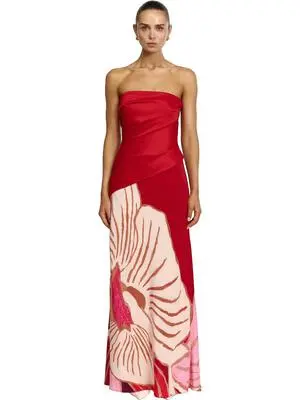 Acler Lingle Maxi Dress - Rouge Eclipse