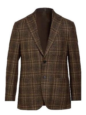 Caruso Blazer Size Wool, Linen, Cashmere - Brown