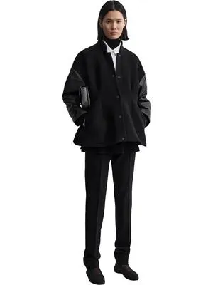 TOTEME Varsity Wool Jacket - Black
