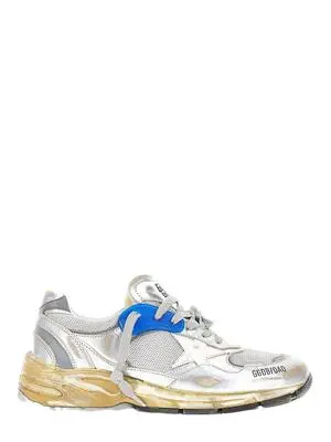 GOLDEN GOOSE GOLDEN GOOSE Running Dad Mesh And Leather Sneakers Silver