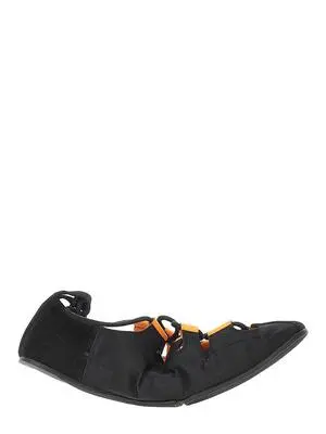 Alaïa Nylon And Suede Leather Laced Ballerinas Black