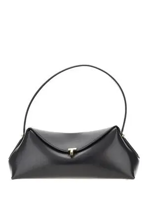 TOTEME TOTEME Leather T-Lock Shoulder Bag Black