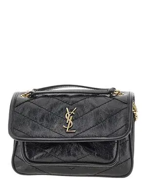 Saint Laurent Vintage Leather Mini Niki Bag - Black