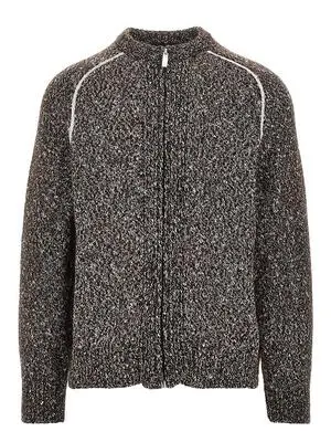 Herno Mouliné Knitted Cardigan - Brown