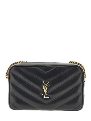 Saint Laurent 'loulou' Matelassé Nappa Leather Camera Bag Black