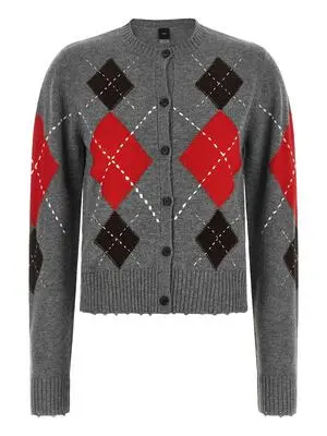Pinko Cardiff Cashmere And Wool Cardigan - Gray