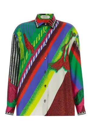 Versace Formula 6 Silk Shirt Multi