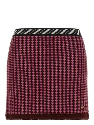 Versace Crochet Knit Miniskirt - Pink