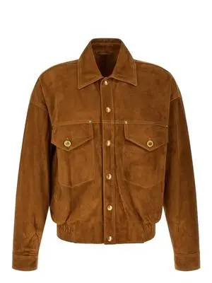 Versace VERSACE Suede Blouson Brown
