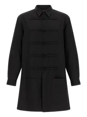 Yohji Yamamoto China Button' Shirt - Black