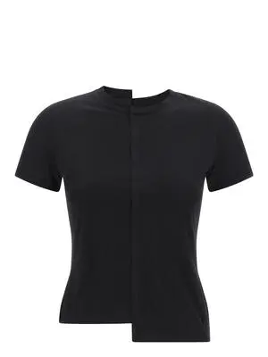 Y3 Asymmetric Fitted T-shirt - Black