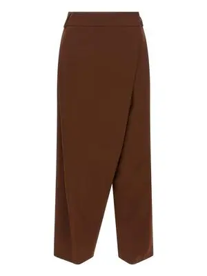 Alberto Biani Asymmetrical Panel Trousers - Brown