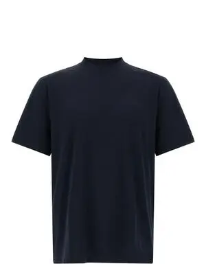 Brioni Logo Embroidery T-shirt - Blue