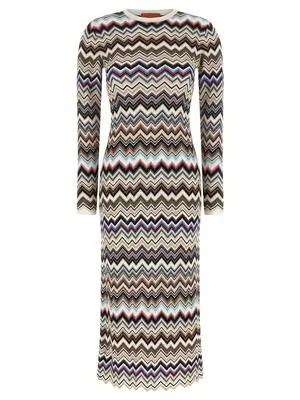 Missoni Chevron Knit Midi Dress - Multi