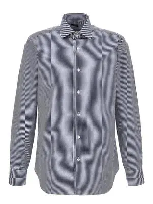 BARBA NAPOLI Striped Shirt - Blue