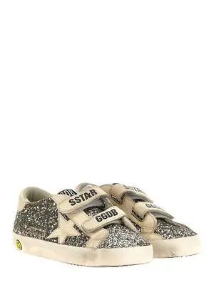 GOLDEN GOOSE GOLDEN GOOSE Leather And Glitter Old School Sneakers