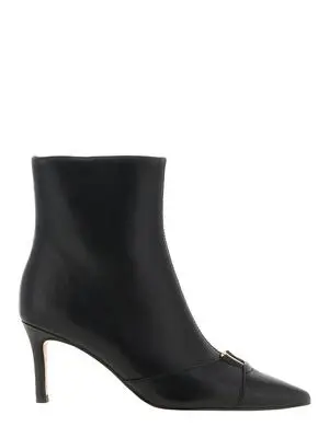 TWIN-SET TWIN SET Logo Leather Ankle Boots