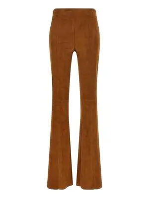 Stouls STOULS Suede Lambskin Gégé Trousers Brown