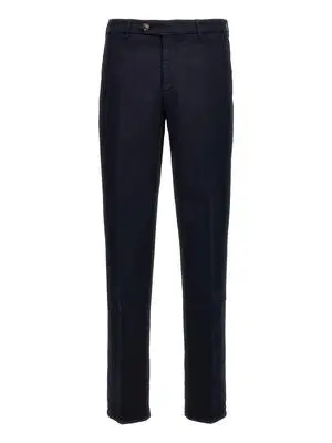 Brunello Cucinelli Flat Front Trousers - Blue