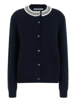 PRADA PRADA Jewel Collar Cardigan
