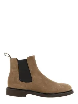 DOUCAL'S Suede Beatle Boots - Beige
