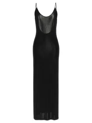 Saint Laurent Cassandre' Chain Dress - Black