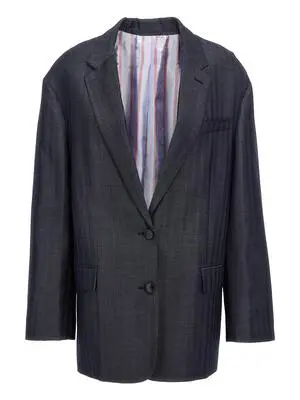 Etro Pegaso Single-breasted Blazer - Blue