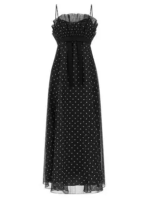 Zimmermann Polka Dot Midi Dress - Black
