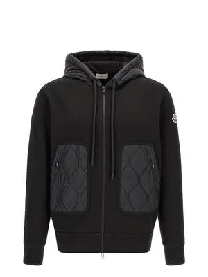 Moncler Hybrid Hoodie - Black