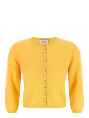 BE YOU 3080 Cashmere Cardigan - Yellow