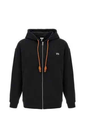 Loewe Anagram' Embroidery Hoodie - Black