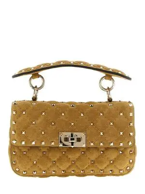 Valentino Garavani VALENTINO GARAVANI Rockstud Spike Small Shoulder Bag Beige