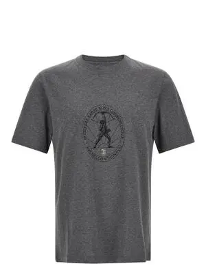 Brunello Cucinelli Printed T-shirt - Gray