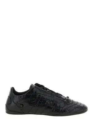 Balenciaga City Leather Sneakers - Black